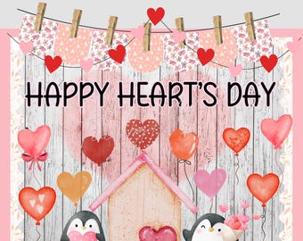 Valentine's Day Bulletin Board Kit, Love Door Decor, Hello February ...