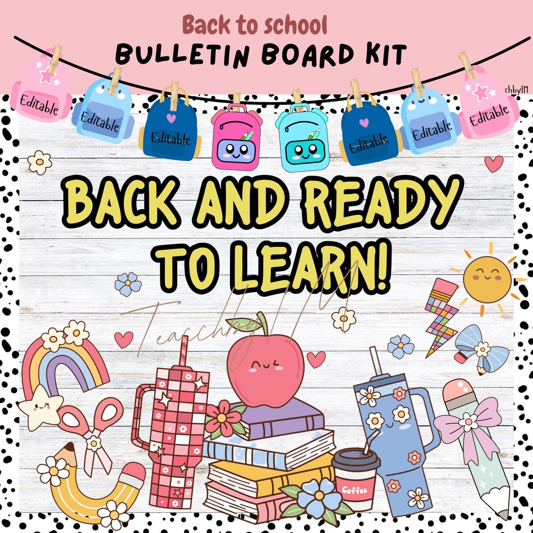 Back to School Bulletin Board Kit: Classroom Decor (PDF & PPT File) - Etsy