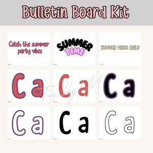 Catch the Summer Party Vibes Bulletin Board Kit L Summer Time Door ...