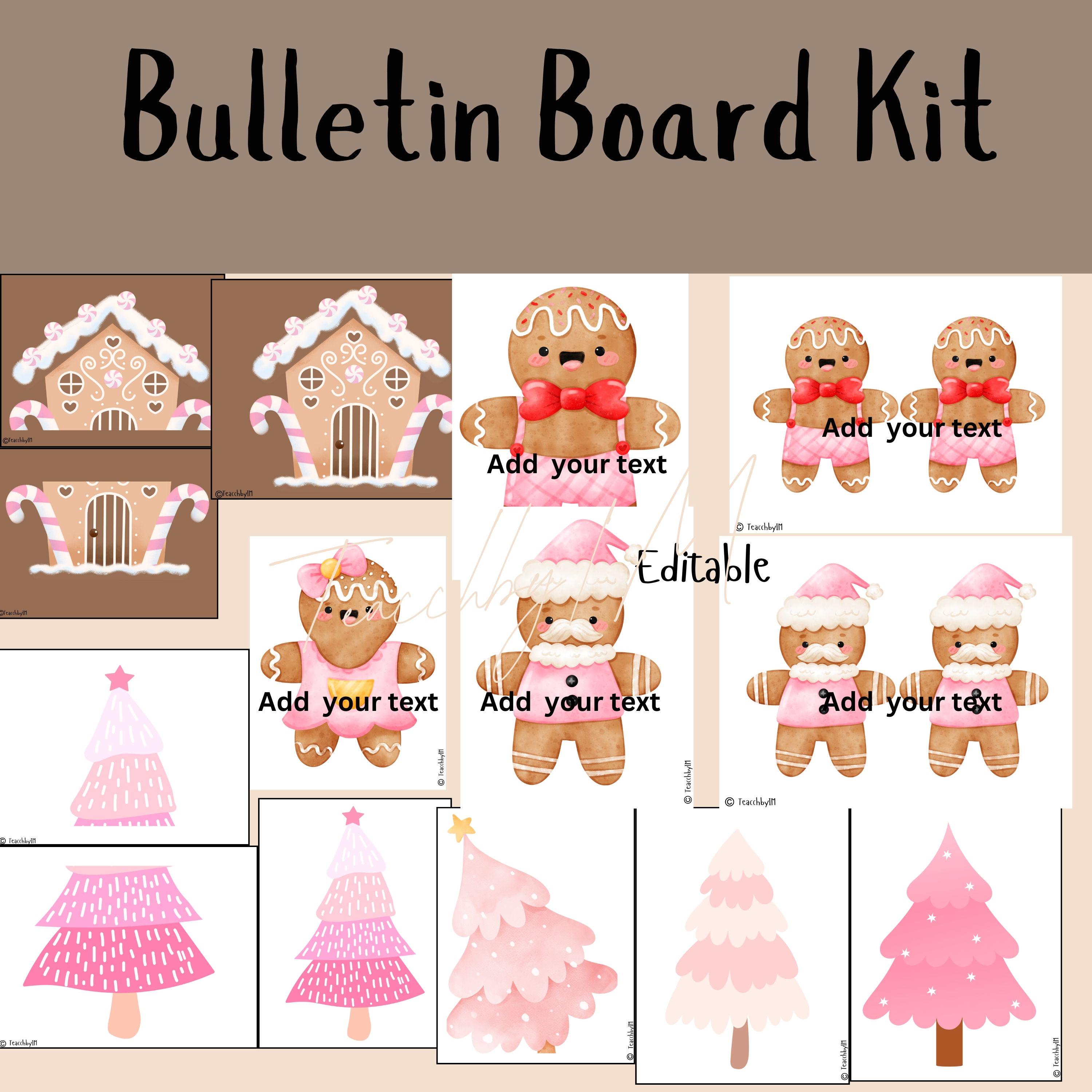 Christmas Bulletin Board Kit | Merry Christmas Classroom Decor | Holly ...