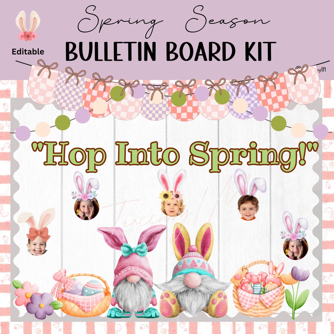 Hop Into Spring Bulletin Board Kit Classroom Decor L Egg- Stra Special ...