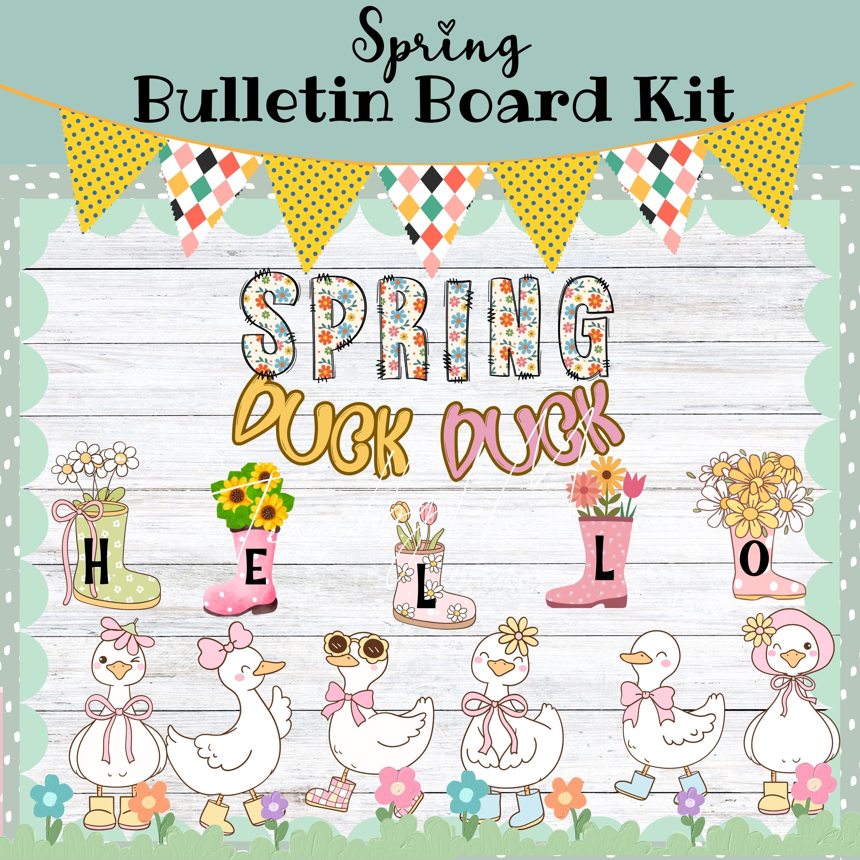 Duck Spring Bulletin Board Kit: Classroom Door Decor (PDF & PPT) - Etsy