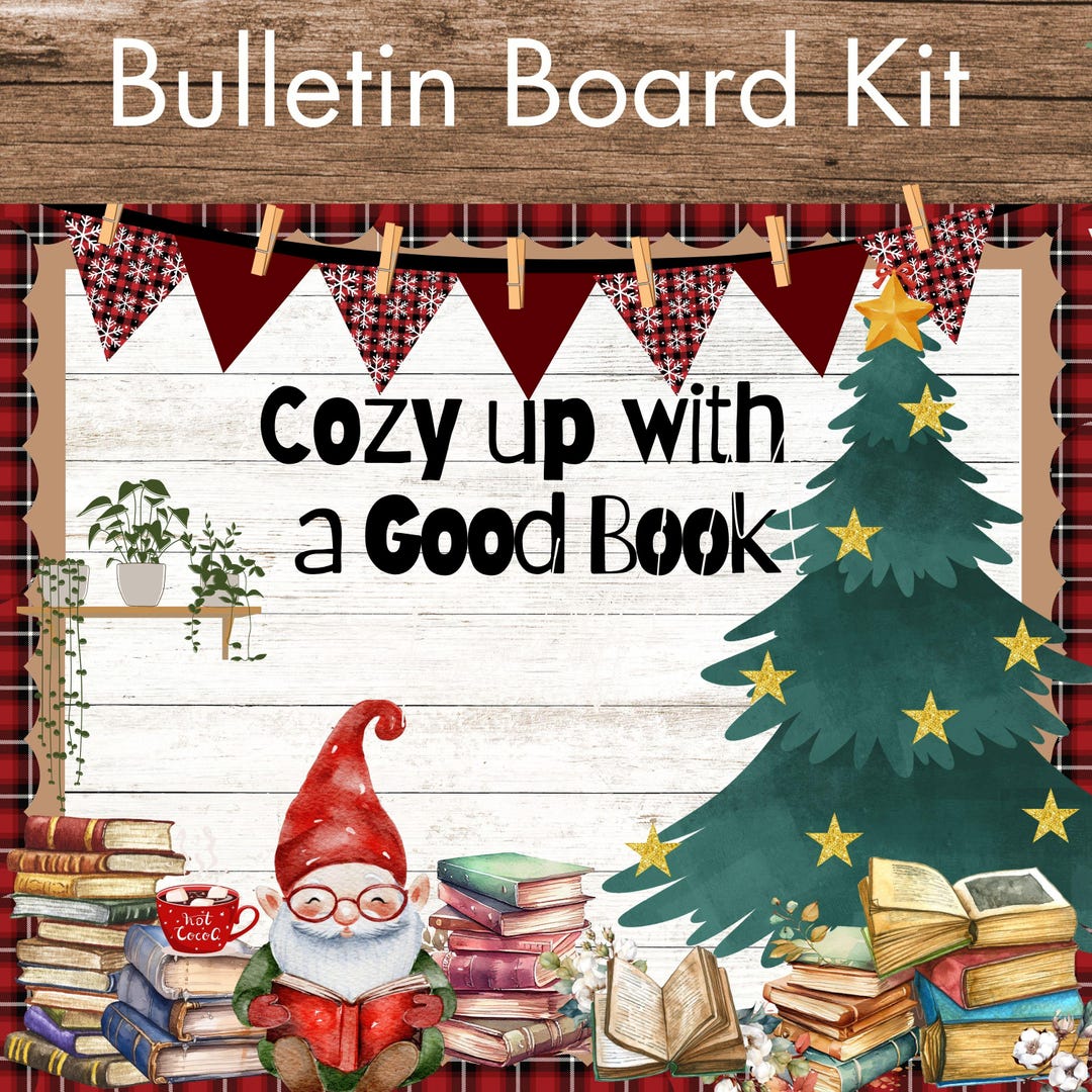 Cozy Winter Reads Bulletin Board Kit: Christmas Classroom Decor ...