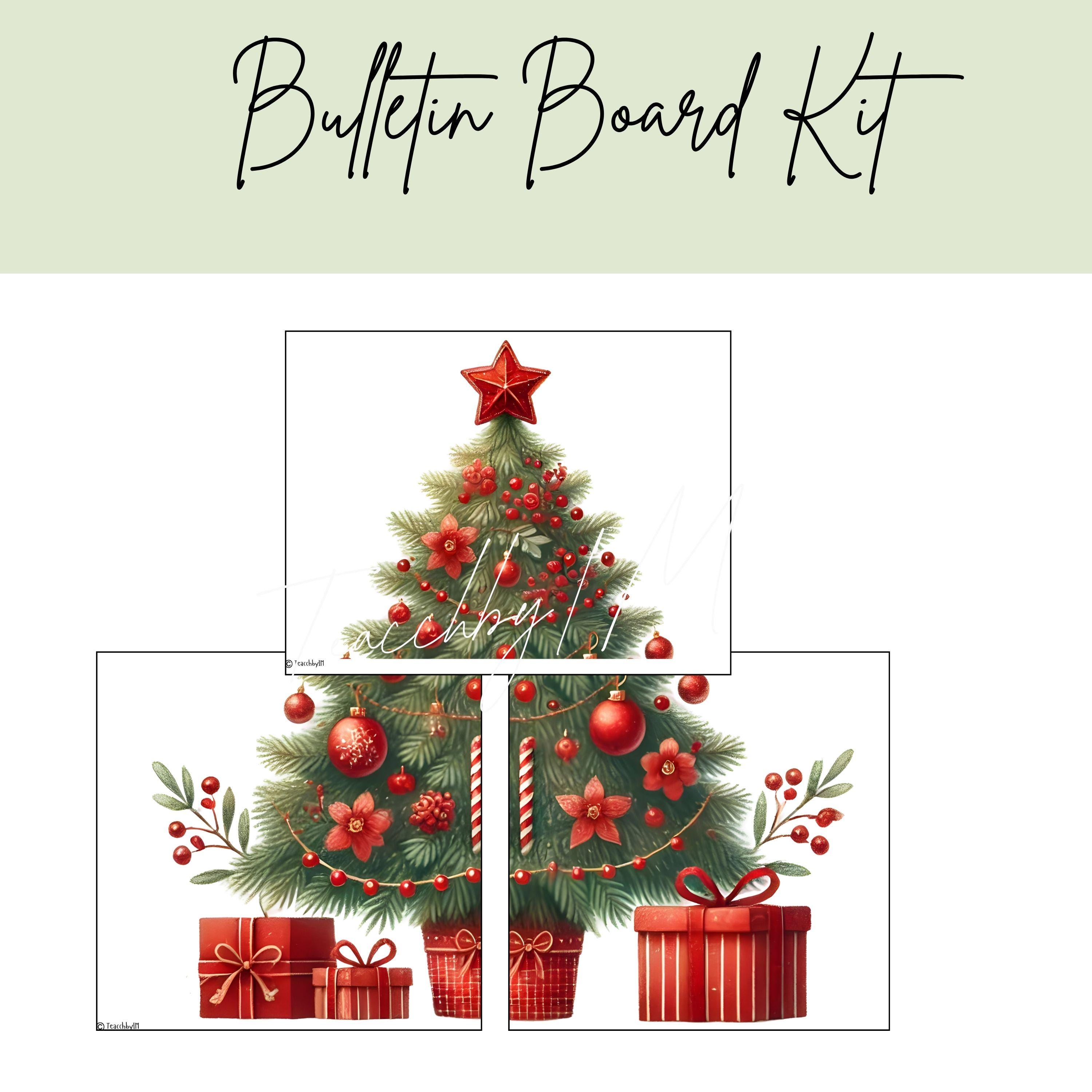 Christmas Village Bulletin Board Kit: Cozy Classroom Decor (printable ...
