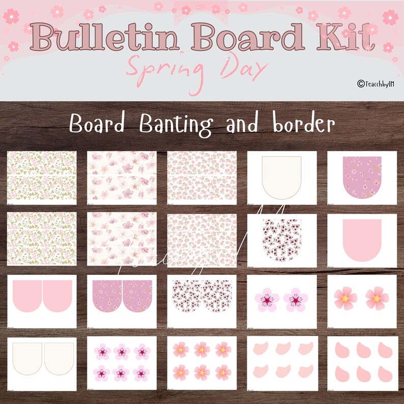 Hello Spring Bulletin Board Kit: Classroom Decor (PDF & PNG) - Etsy