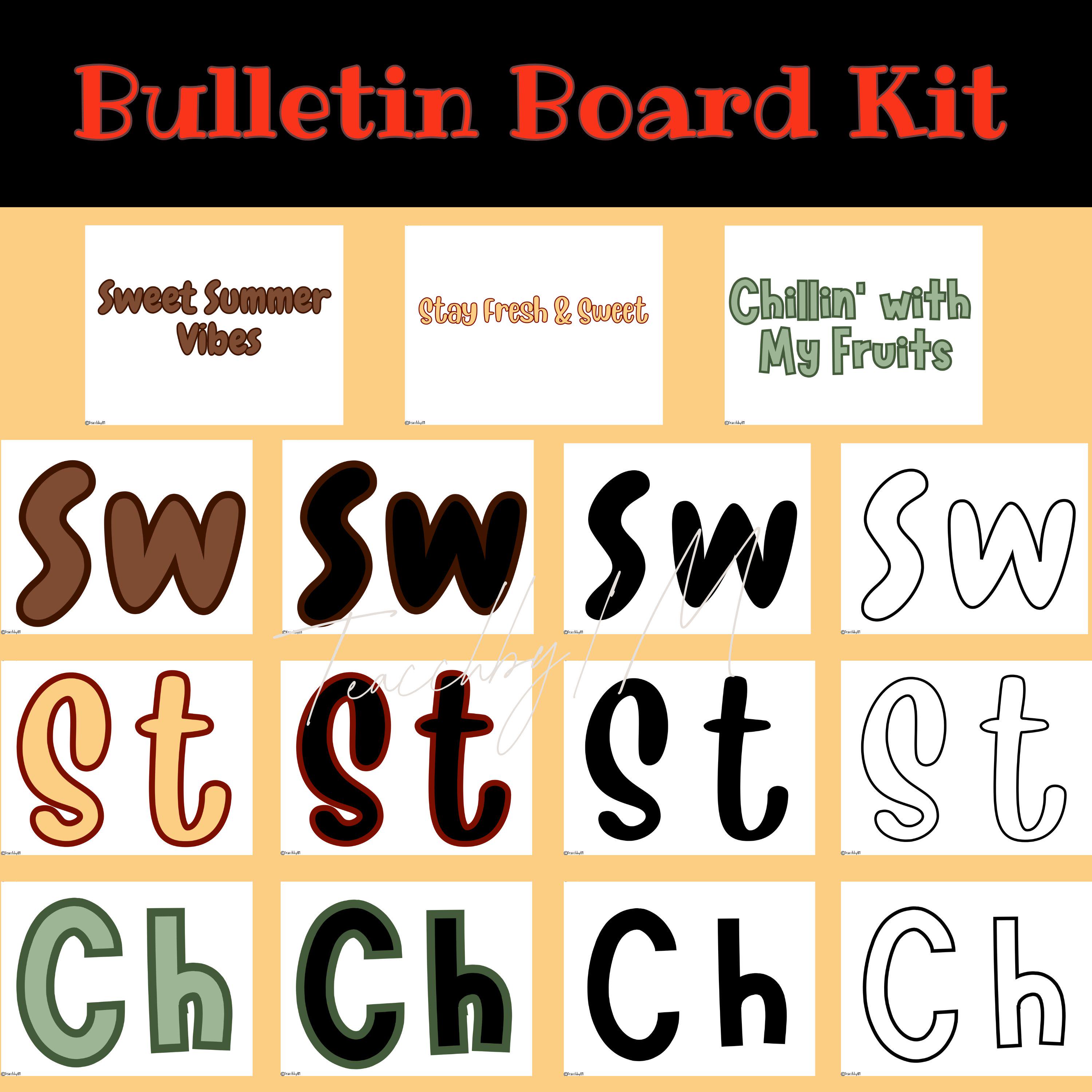 Sweet Summer Vibes Bulletin Board Kit L Stay Fresh & Sweet Days Door ...