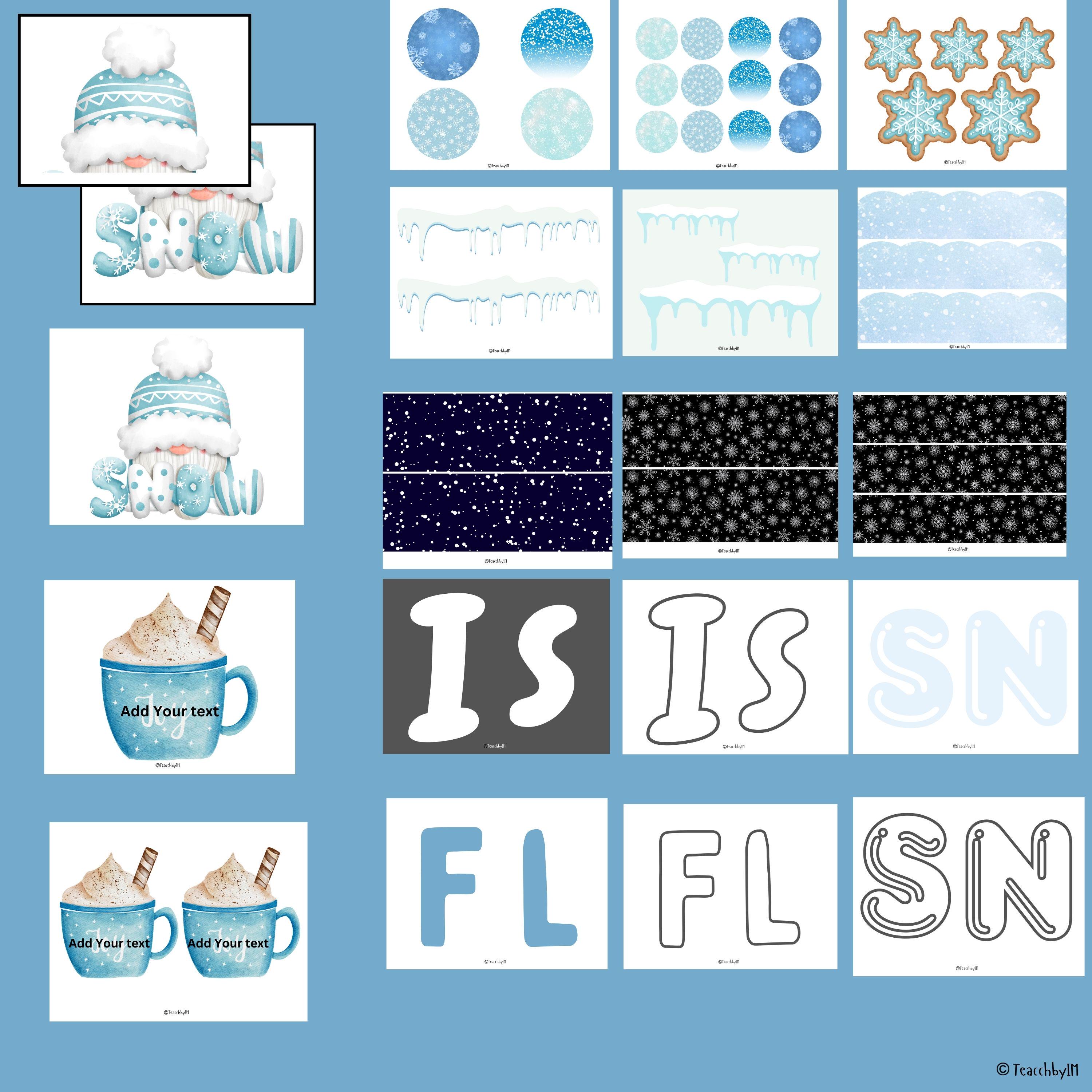 Snow Day Bulletin Board Kit: Winter Classroom Decor (PDF) - Etsy