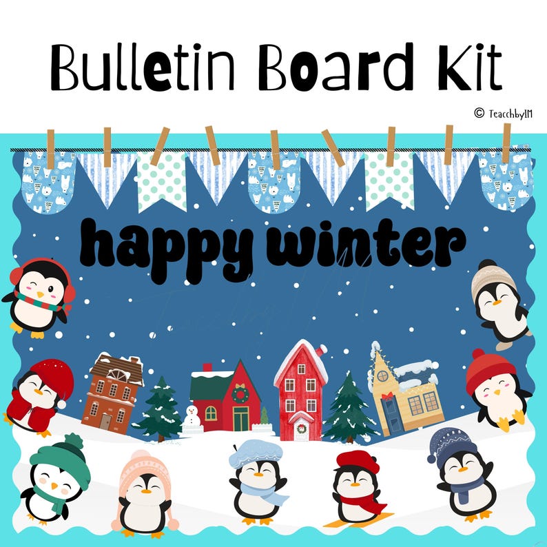 Winter Wonderland Bulletin Board Kit | Let It Snow Christmas Decor ...