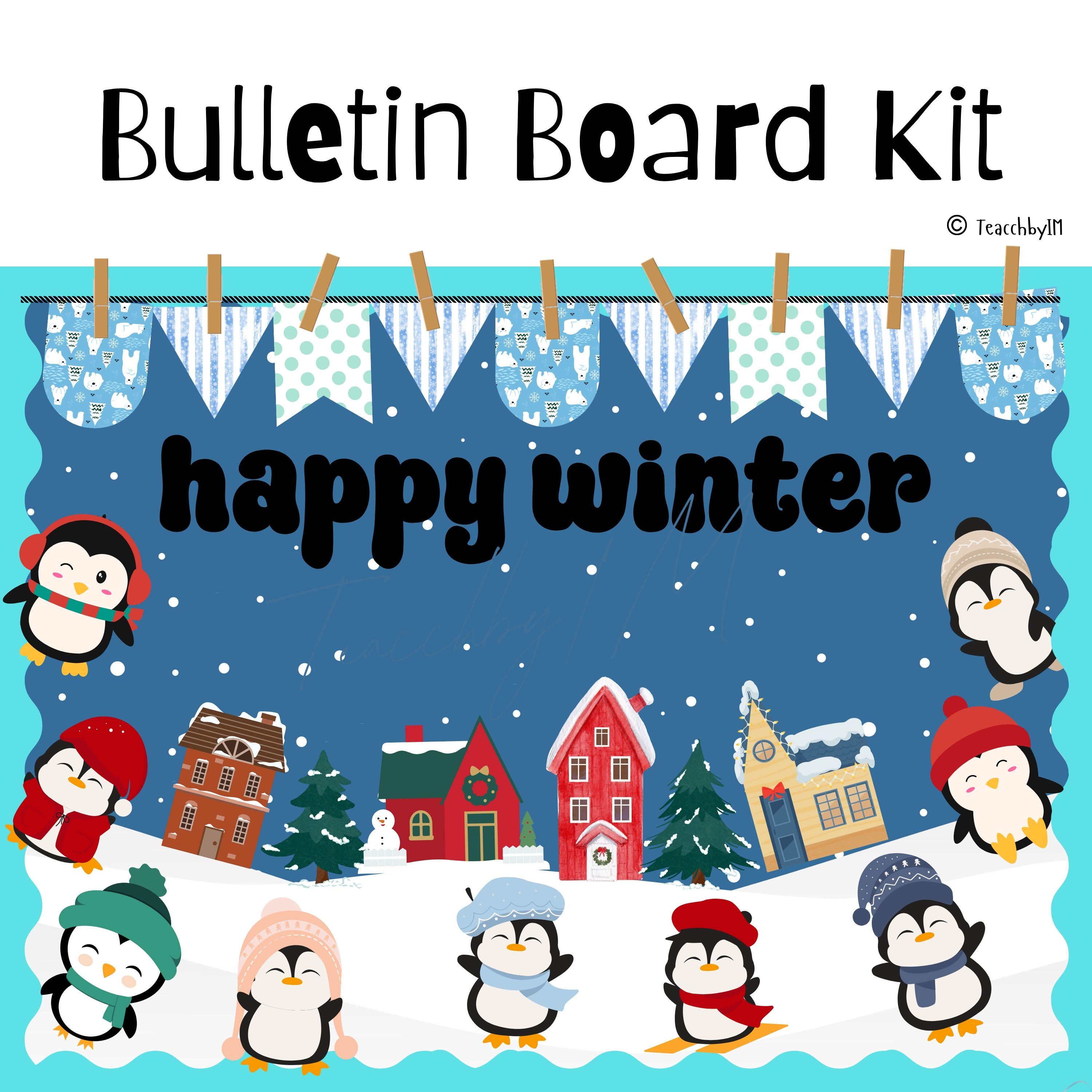 Winter Wonderland Bulletin Board Kit | Let It Snow Christmas Decor ...
