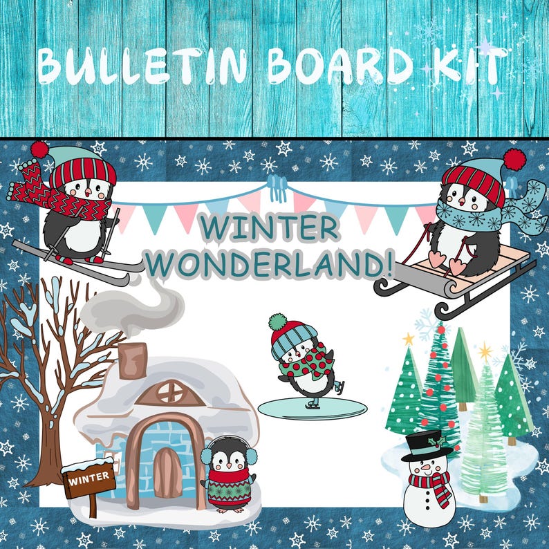 Winter Wonderland Bulletin Board Kit: Classroom Decor (PDF) - Etsy