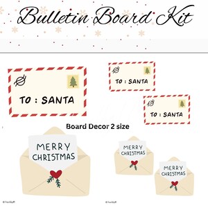 Letters to Santa Bulletin Board Kit L Merry Christmas Classroom Decor ...