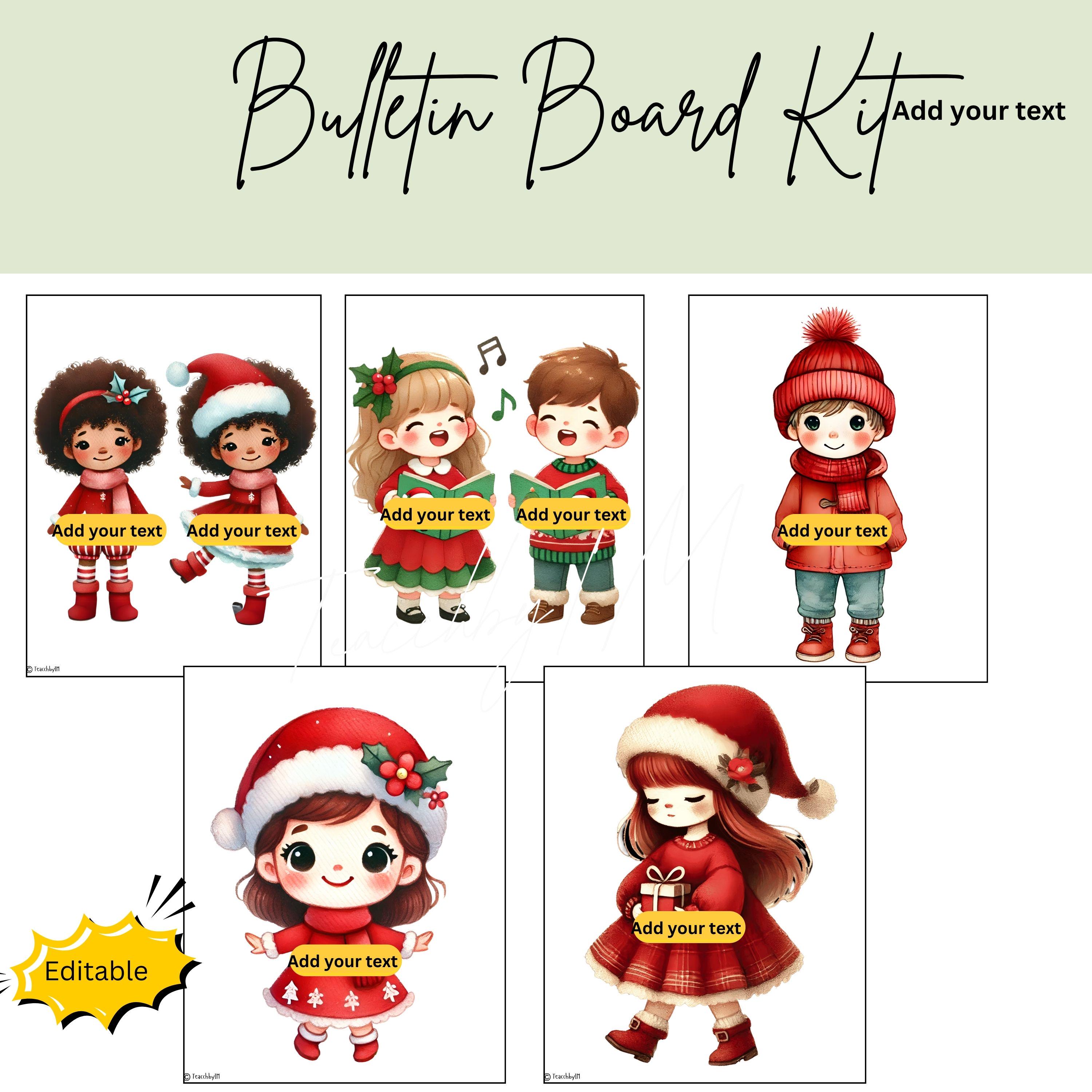 Christmas Village Bulletin Board Kit: Cozy Classroom Decor (printable ...