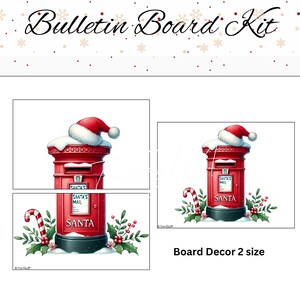 Letters to Santa Bulletin Board Kit L Merry Christmas Classroom Decor ...
