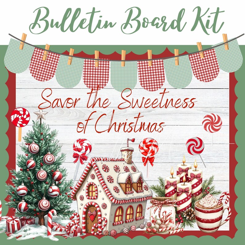 A Sweet Holiday Treat Christmas Bulletin Board Kit, Classroom ...