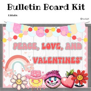 Valentine's Day Bulletin Board Kit, Groovin and Bloomin Door Decor ...