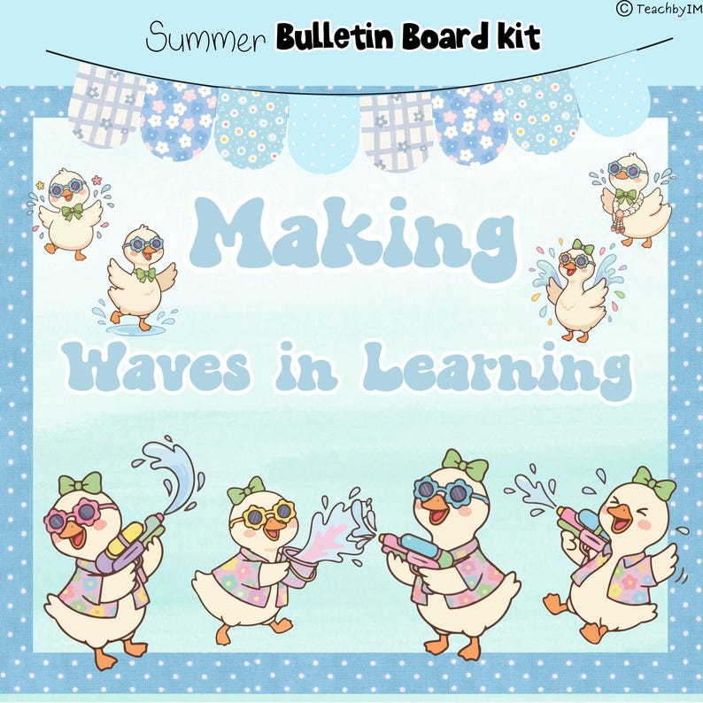 Splash Into Summer Bulletin Board Kit | Summer Classroom Decor - Etsy