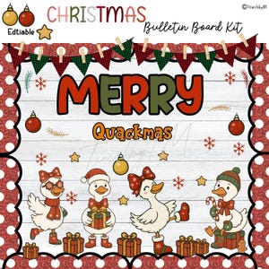 Christmas Goose Classroom Door Decor - Etsy