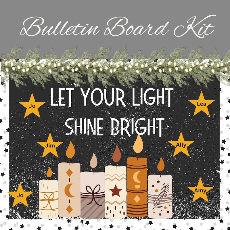 Christmas Lights Bulletin Board - Etsy