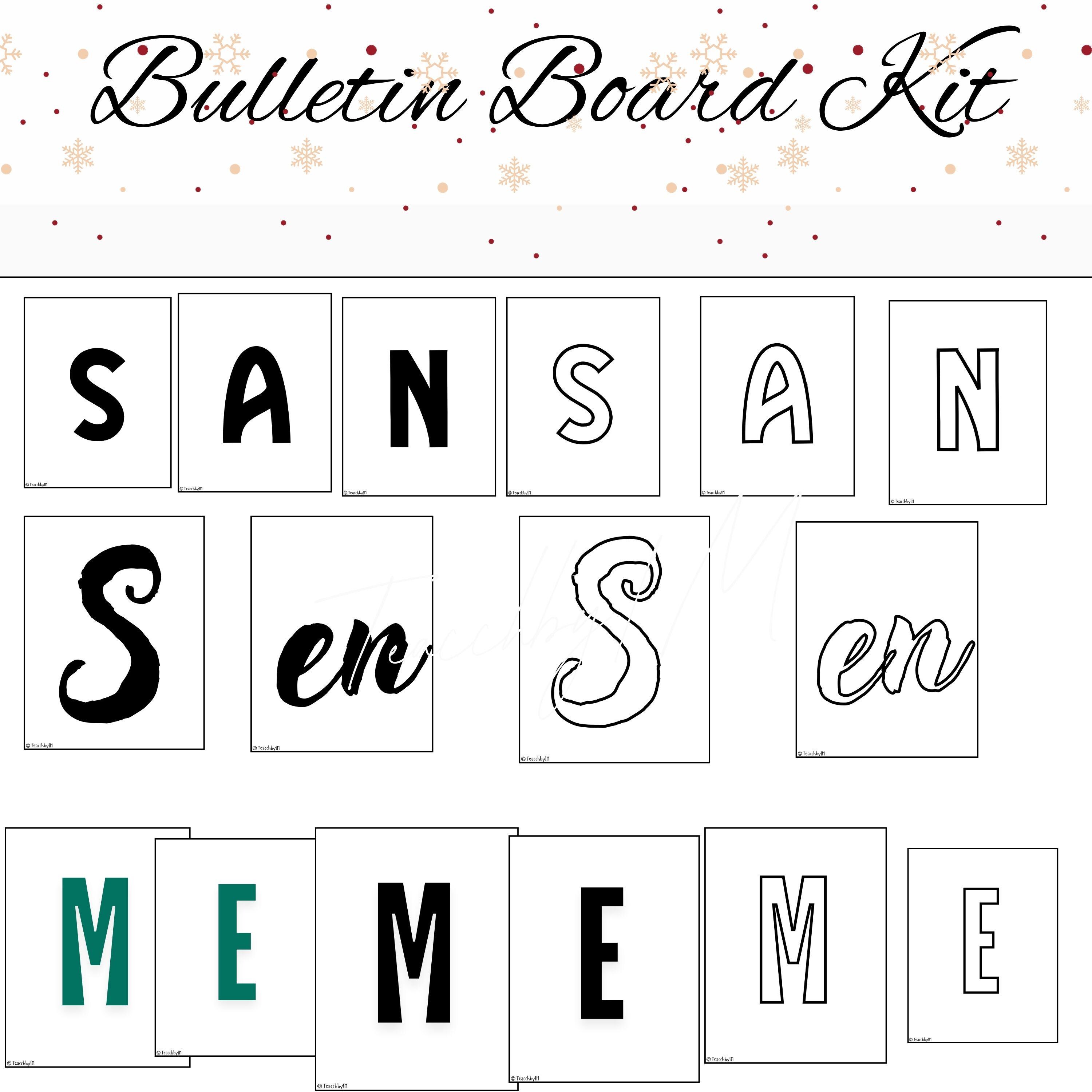 Letters to Santa Bulletin Board Kit L Merry Christmas Classroom Decor ...