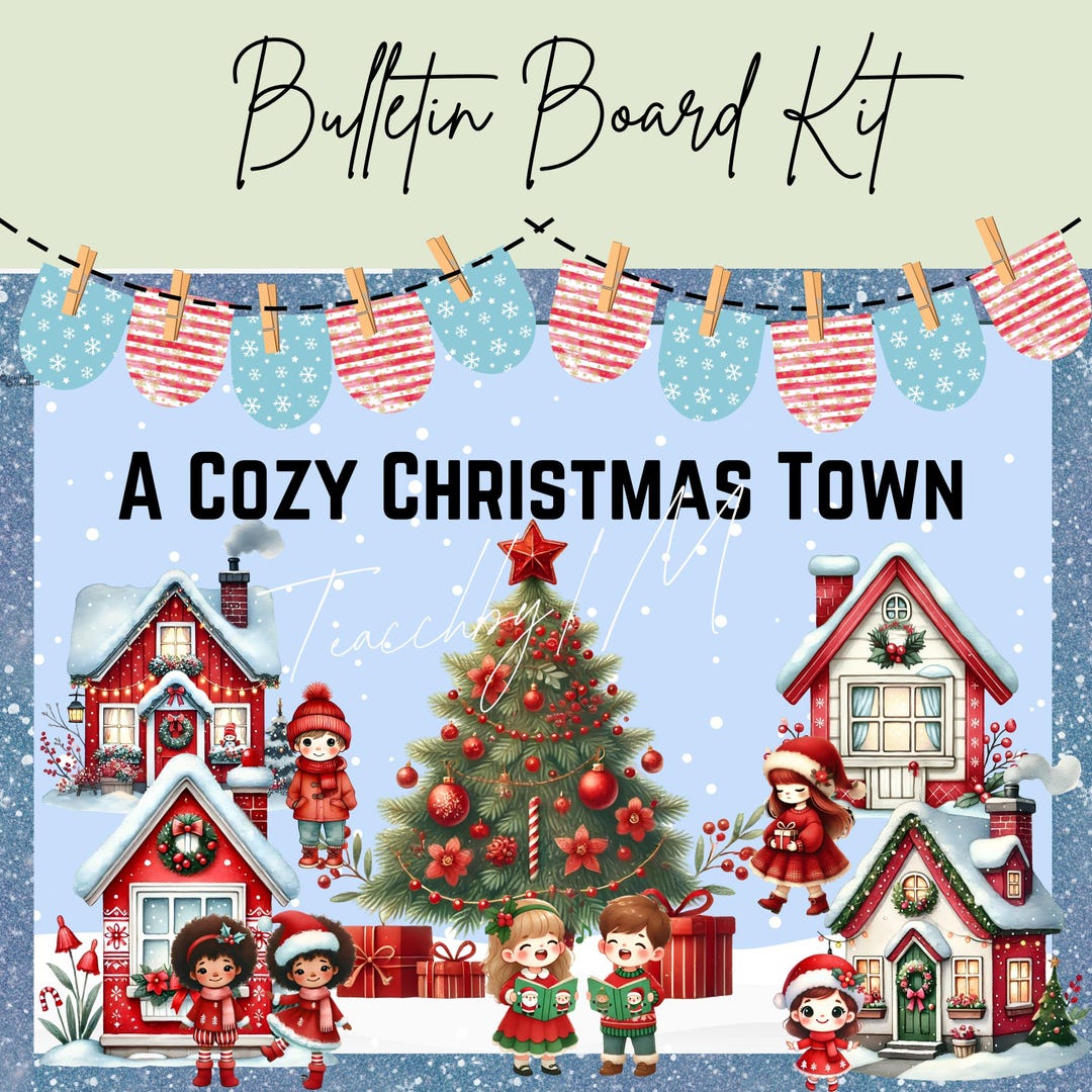 A Cozy Christmas Town Classroom Decor Printable | Snowy Streets of Joy ...