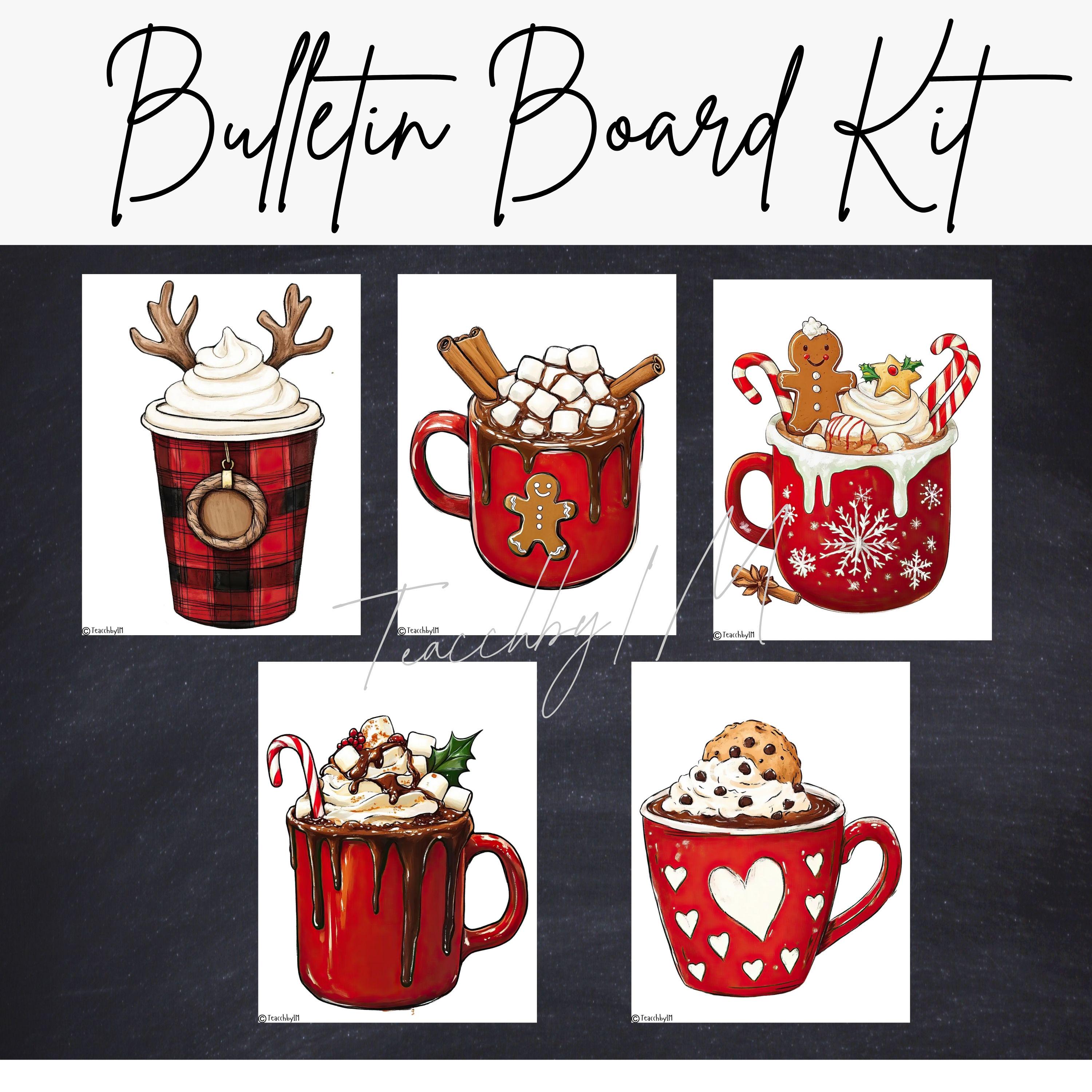 Hot Cocoa Bar Menu Bulletin Board Kit (printable PDF, PTT) - Etsy