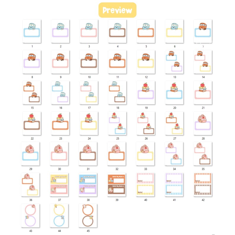 Editable Student Name Tags | Desk Labels | Kawaii Classroom Decor - Etsy