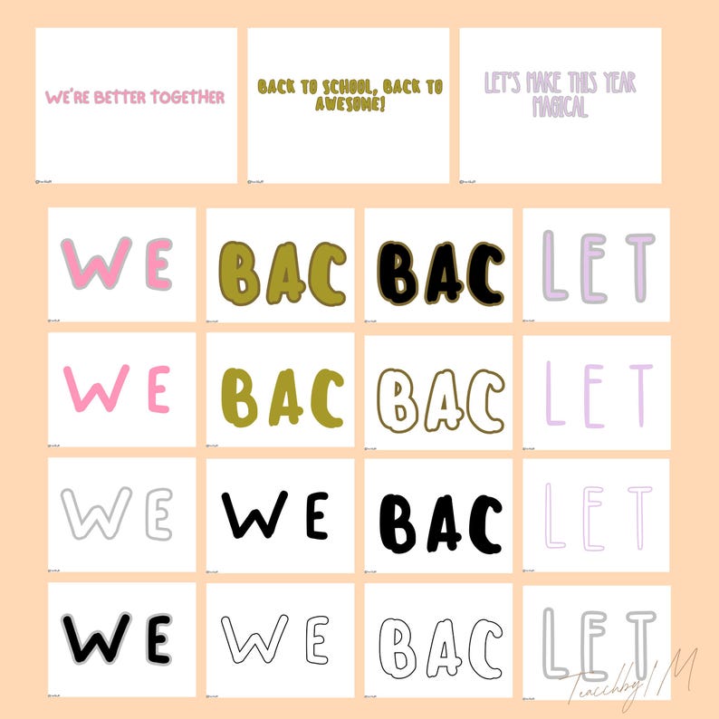 Back to School Bulletin Board Kit L Back to School Classroom Decor L ...