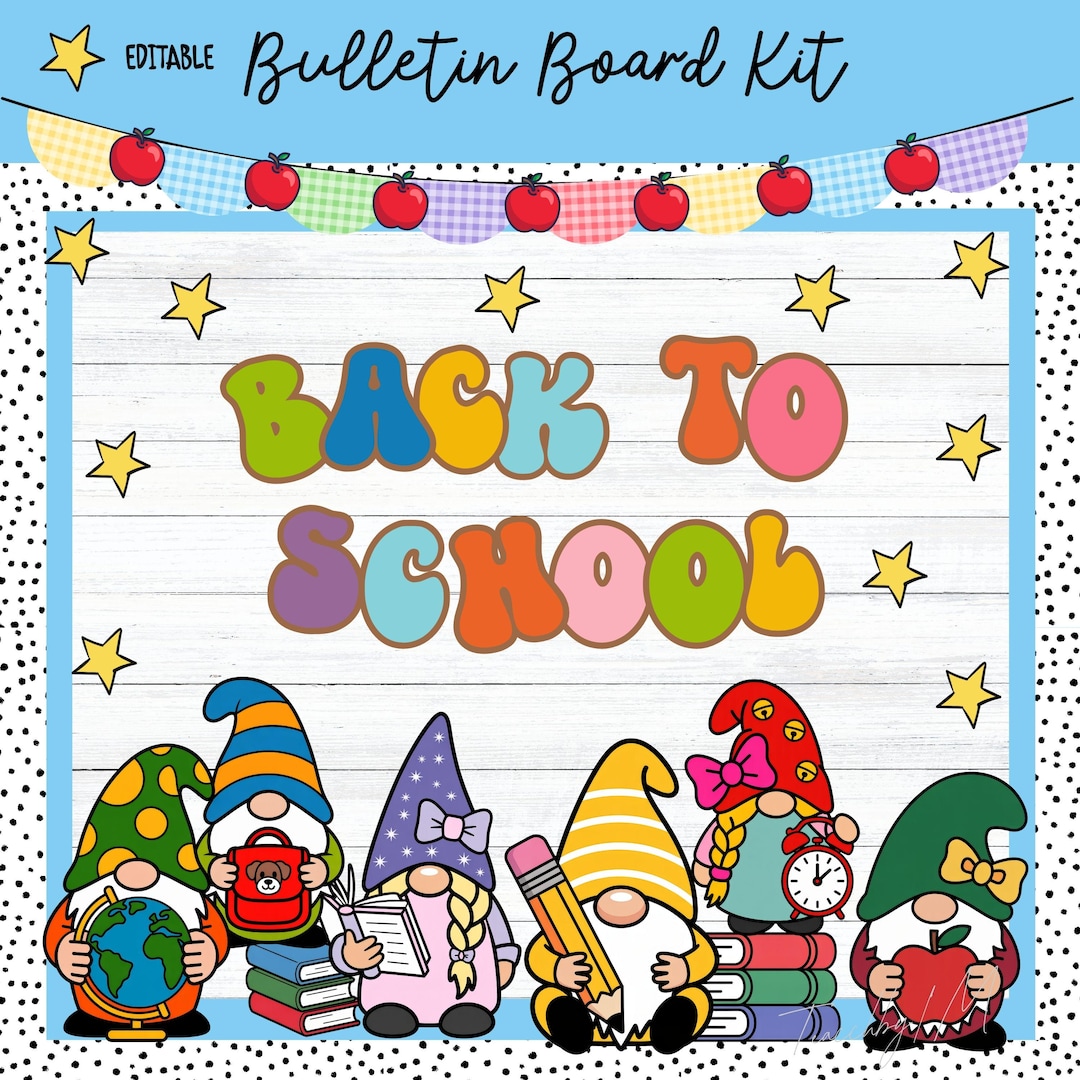 Back to School Bulletin Board Kit: Classroom Decor (PDF & PPT Files) - Etsy