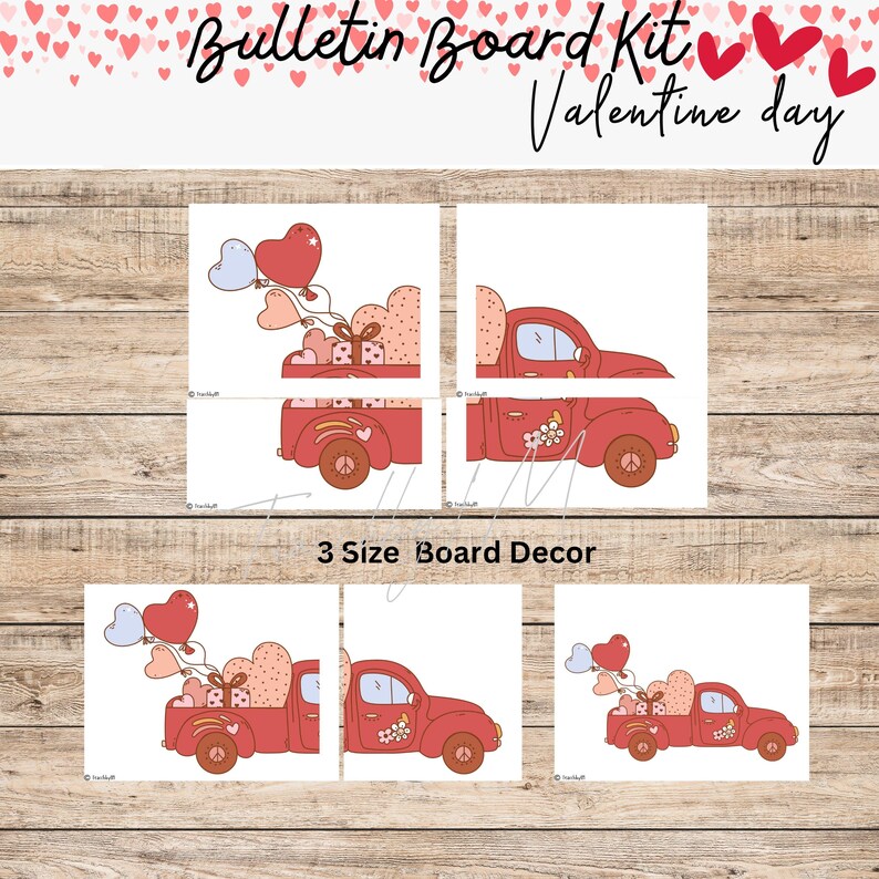 Valentine's Day Bulletin Board Kit, Happy Valentine Door Decor ...