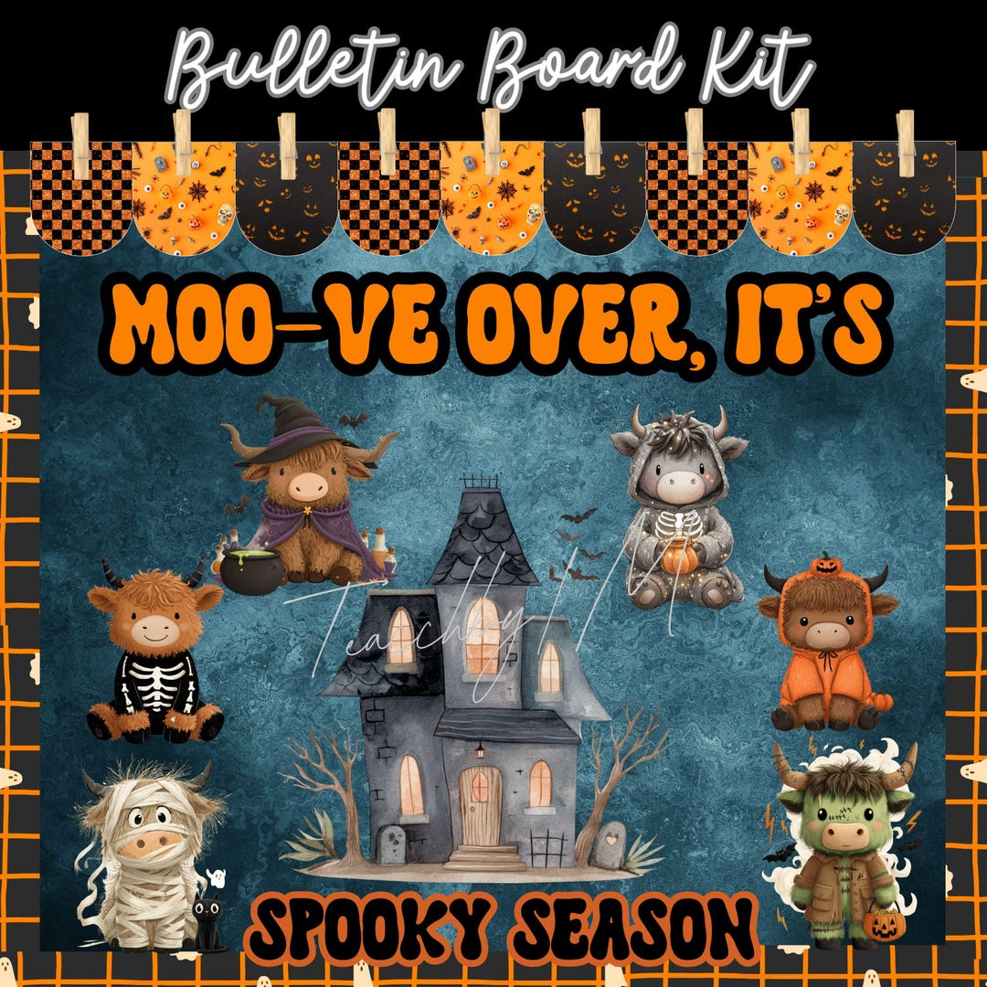 Halloween Bulletin Board Kit: Spooky Classroom Decor (PDF & PPT) - Etsy