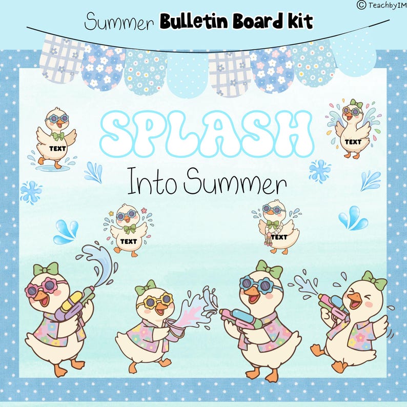 Splash Into Summer Bulletin Board Kit | Summer Classroom Decor - Etsy