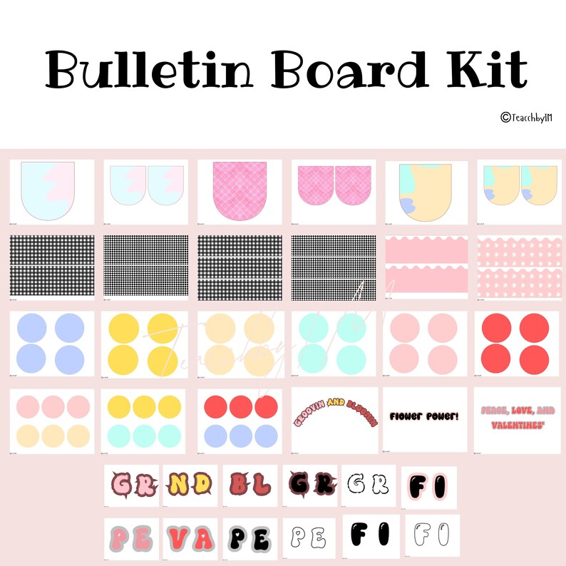 Valentine's Day Bulletin Board Kit, Groovin and Bloomin Door Decor ...