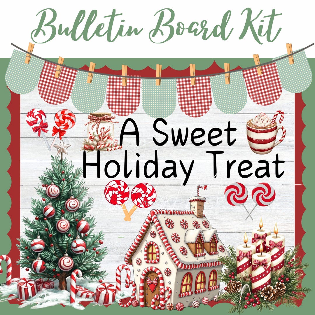A Sweet Holiday Treat Christmas Bulletin Board Kit, Classroom ...