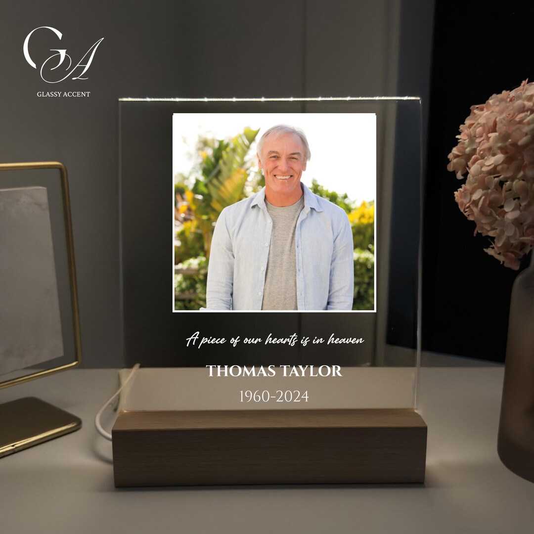 Memorial Plaque Gift Personalised Light Night Plaques, Remembrance ...