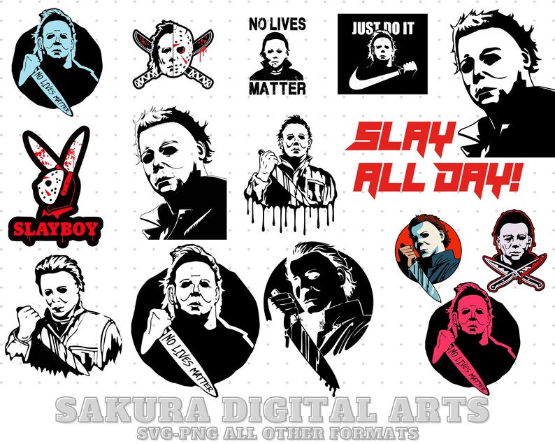 Michael Myers BUNDLE SVG/PNG All Other Formats, Michael Myers Instant ...
