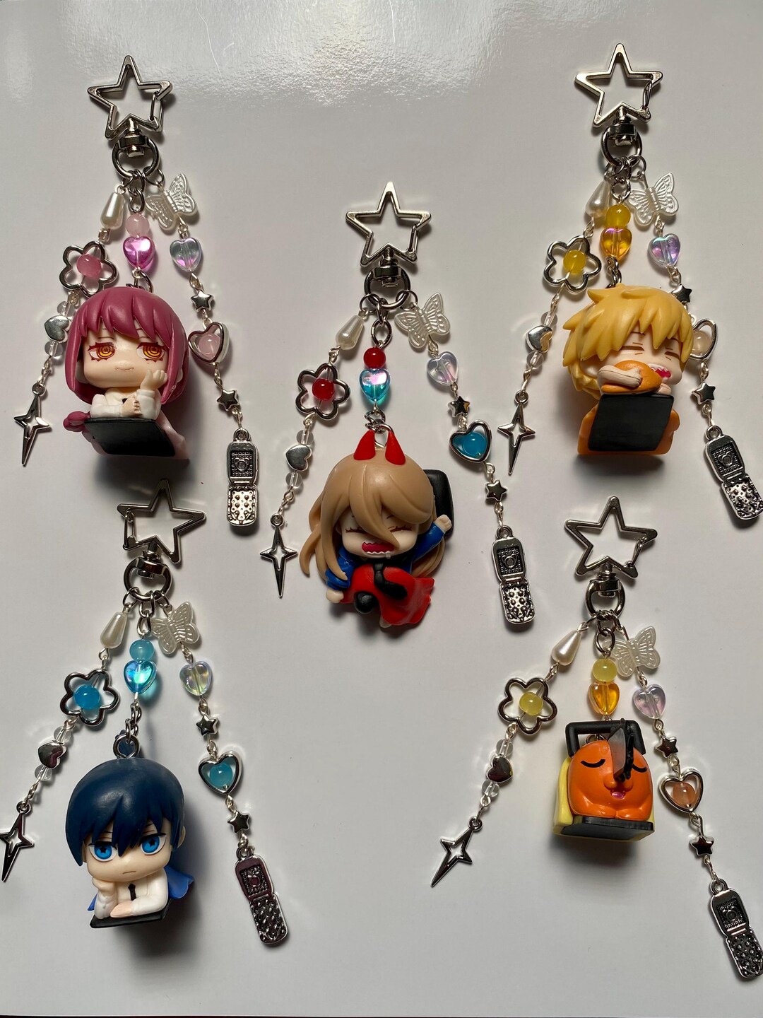 Chainsaw Man Figurine Keychains - Etsy