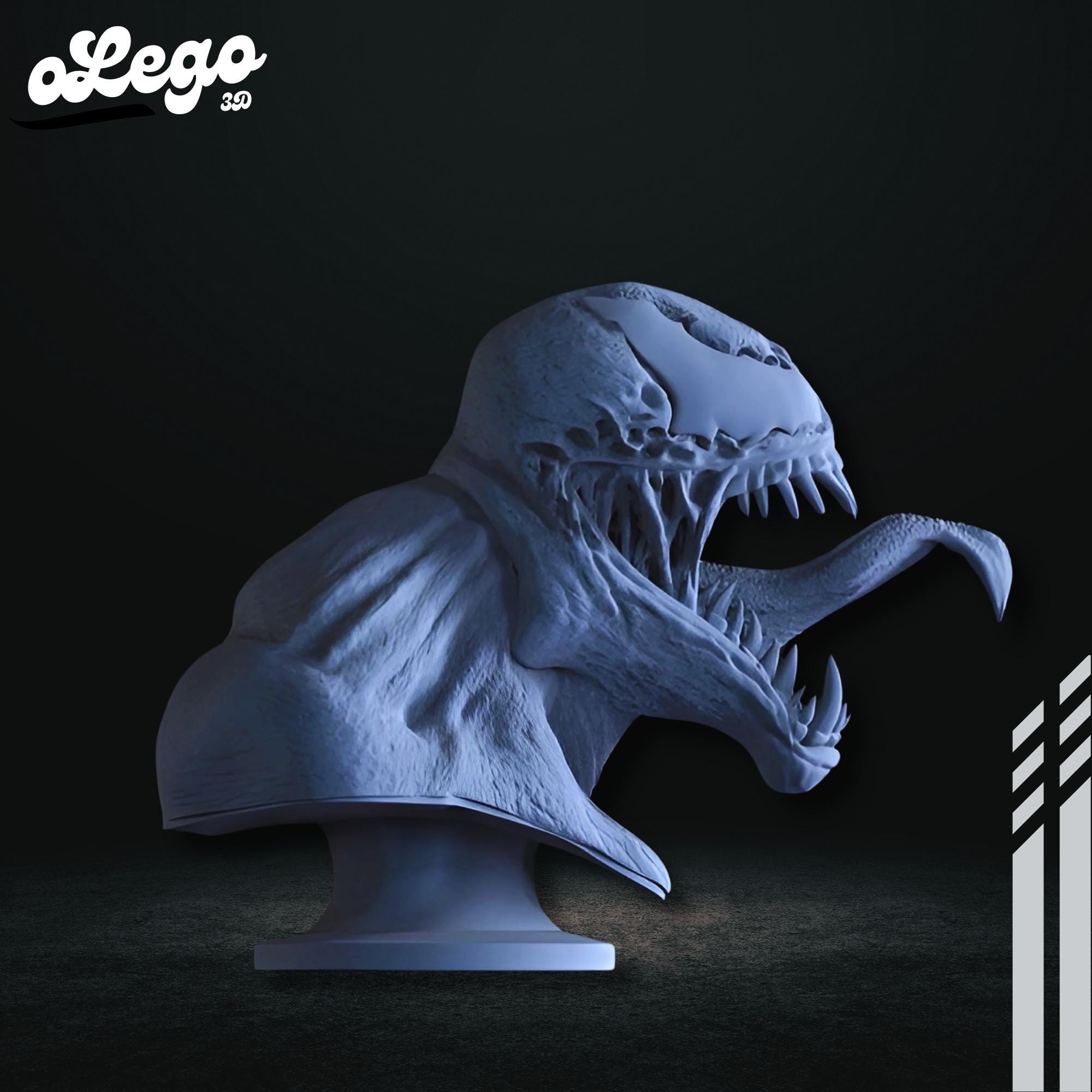 Venom Bust, Venom Bust Stl 3D Printing, Venom Bust Stl 3D Model Design ...