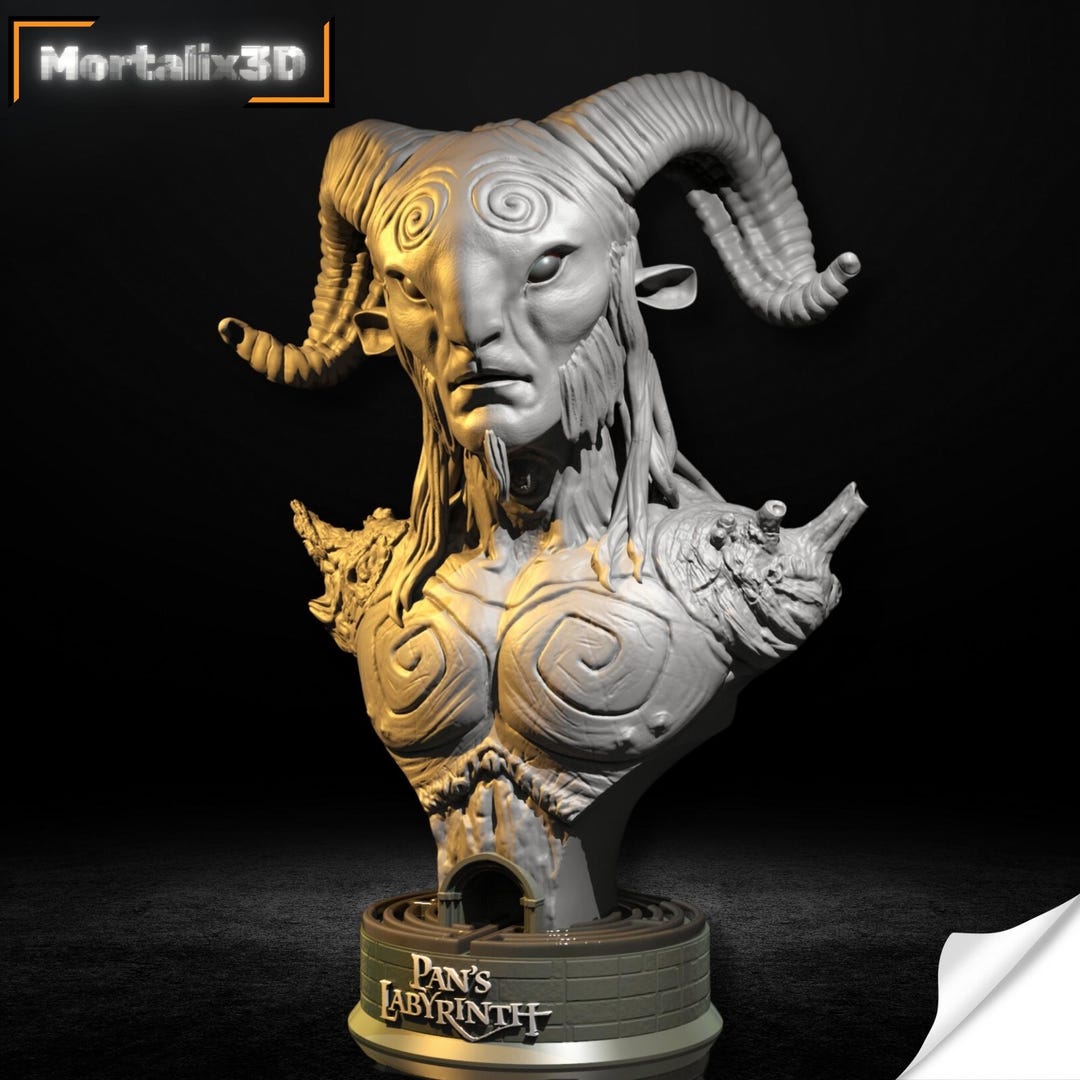 The Faun Bust, the Faun Stl 3D Printing, Pan's Labyrinth Stl 3D Model ...