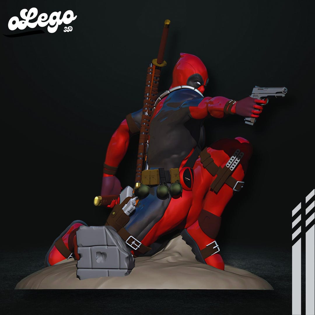 Deadpool Figure, Deadpool Figure Stl 3D Printing, Deadpool Figure Stl ...