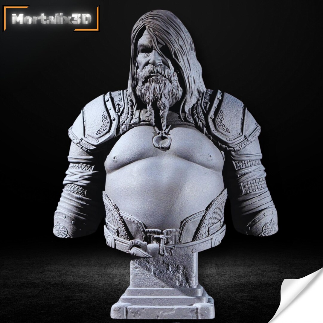 Thor God of Thunder Bust STL, Norse Viking Warrior Statue, Nordic ...