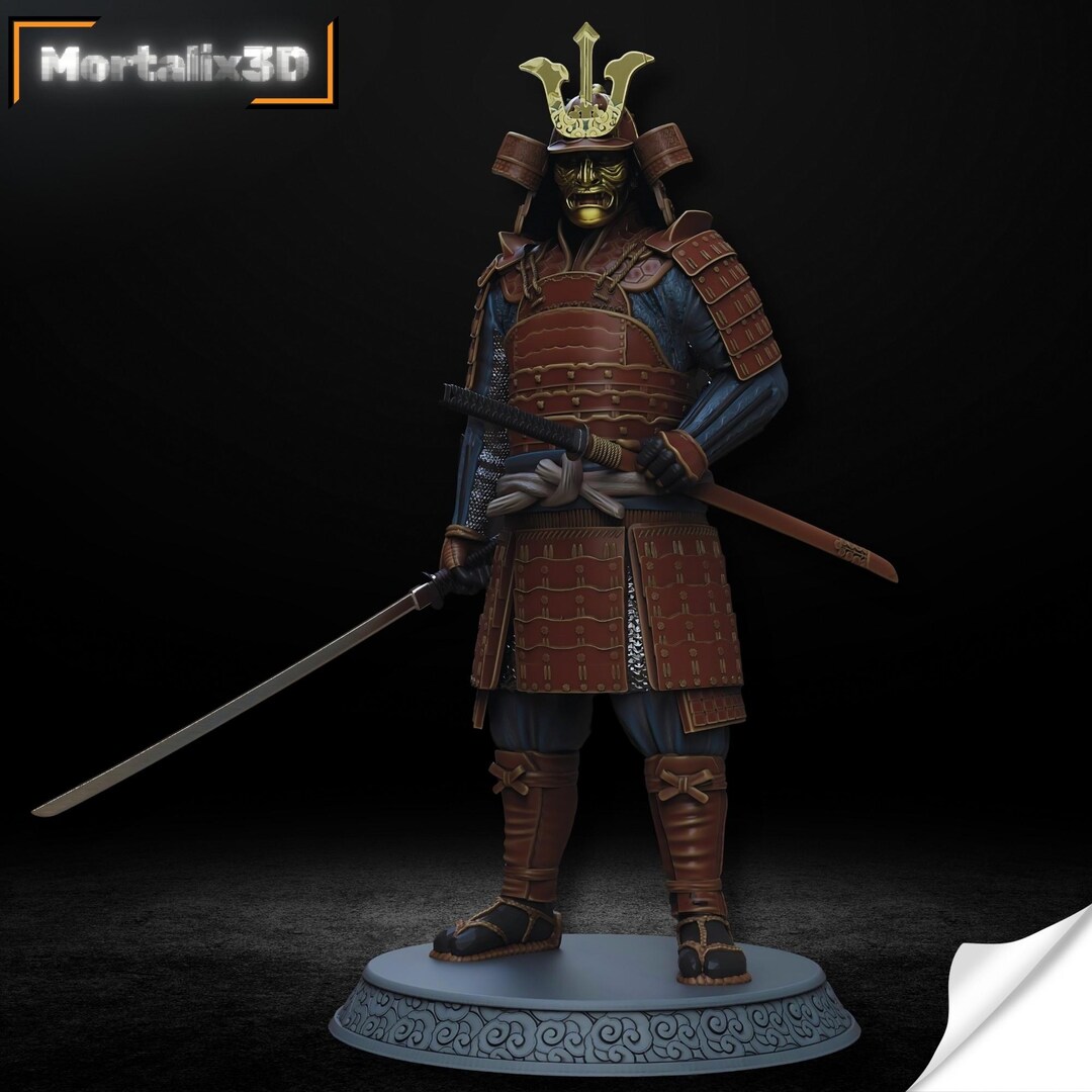 Samurai Figure Pre Supported, Stl File 3D Printing, Samurai Figure Stl ...