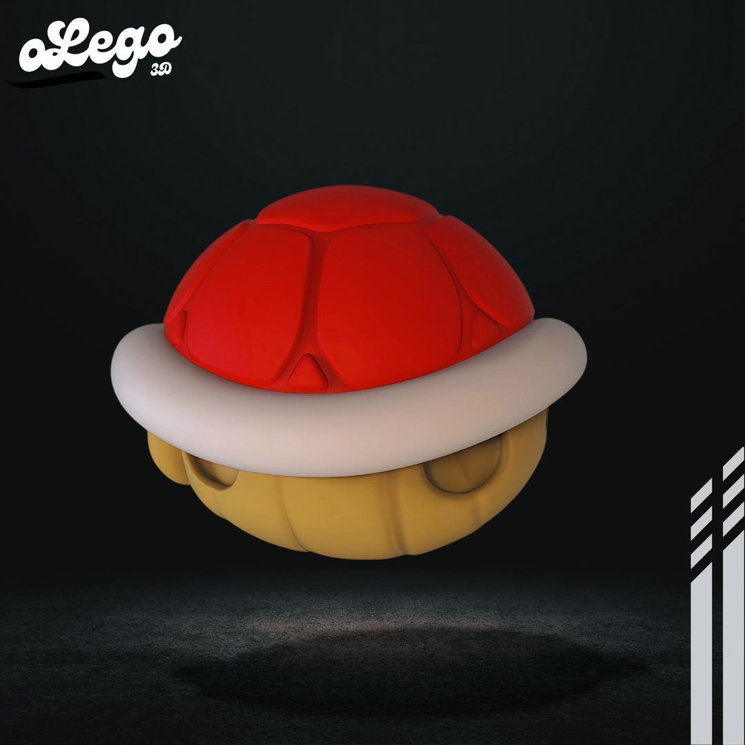 Mario Shell Container, Mario Shell Container Stl 3D Printing, Mario ...