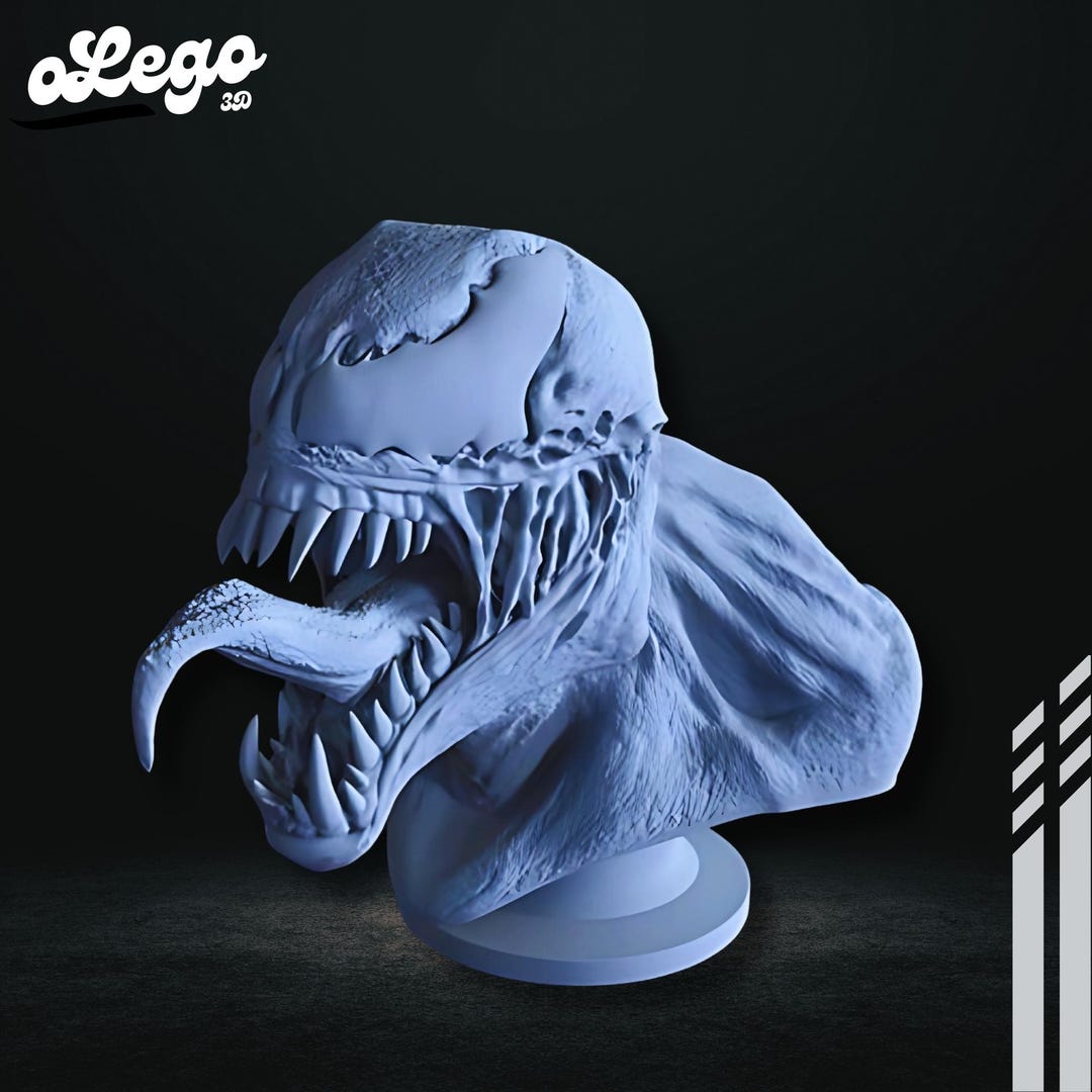 Venom Bust, Venom Bust Stl 3D Printing, Venom Bust Stl 3D Model Design ...