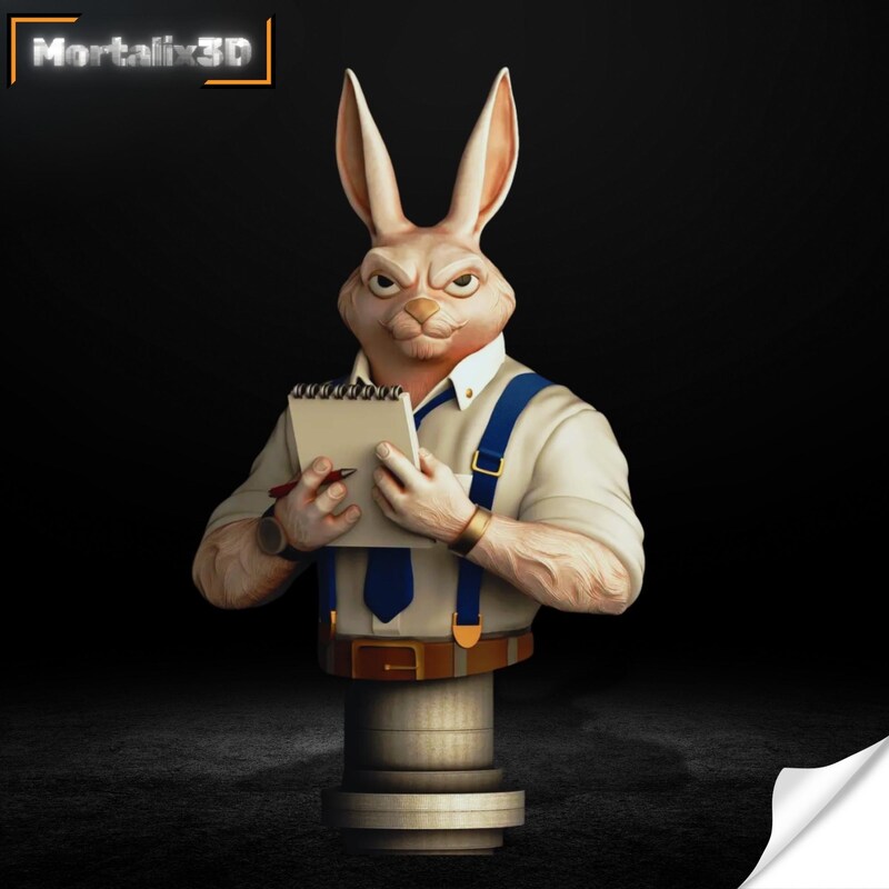 Rabbit Bust - Etsy