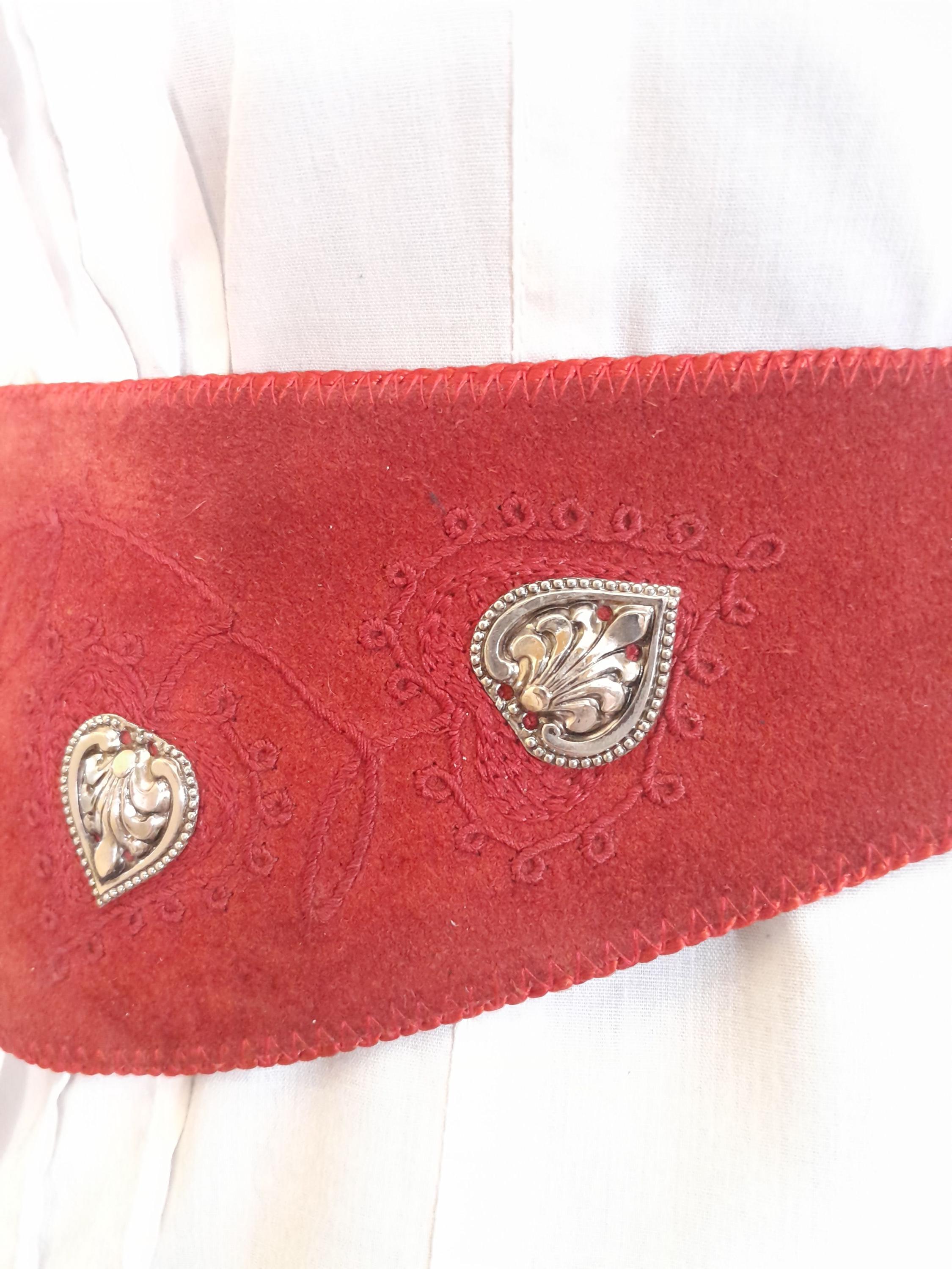 Heart Shaped Metal Decor Tyrolean Belt,80s - Etsy