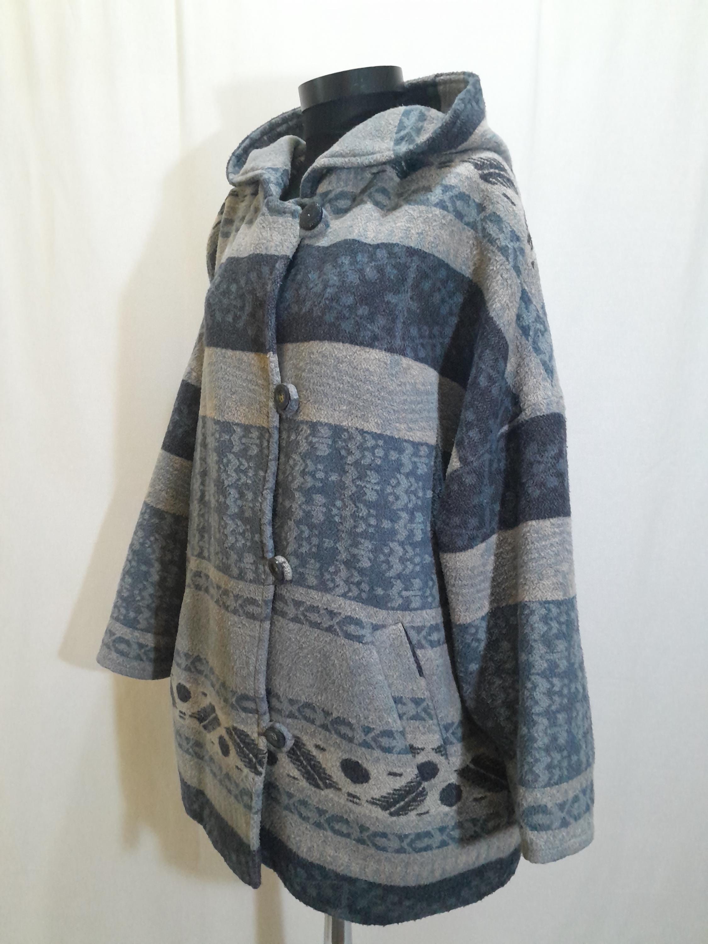 Coat Made of Fiber Mix, Has a Hood - Etsy