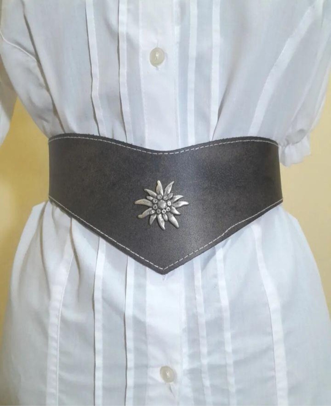 Metal Edelweiss Decor Tyrolean Belt - Etsy