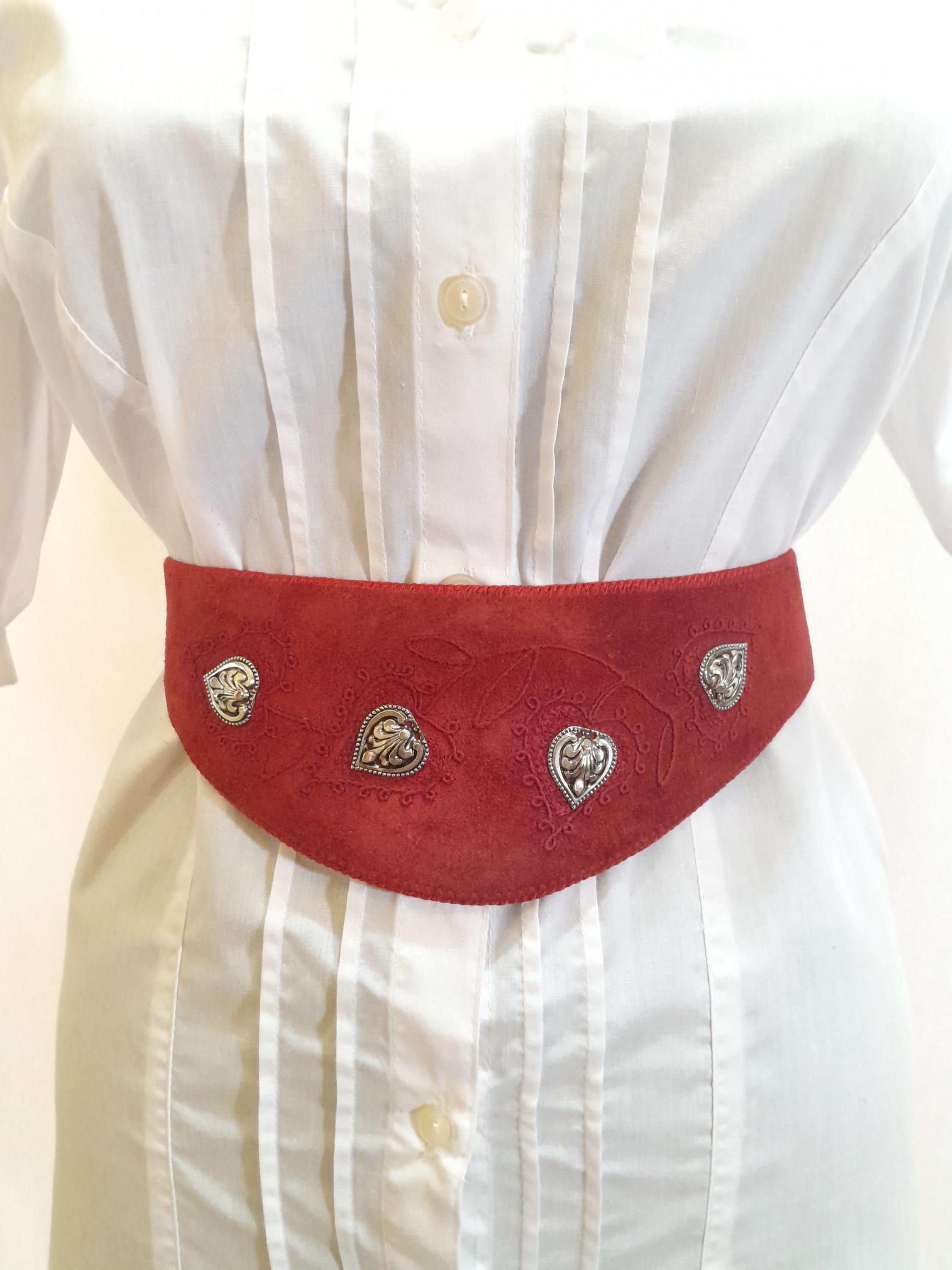 Heart Shaped Metal Decor Tyrolean Belt,80s - Etsy