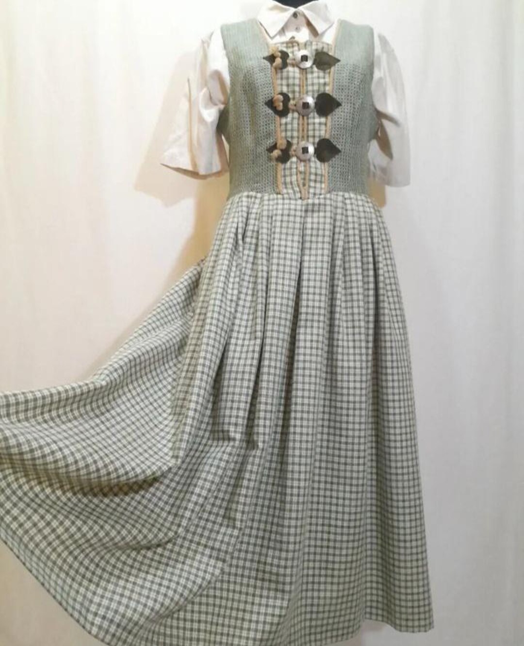 Vintage Dirndl Midi Country Dress - Etsy