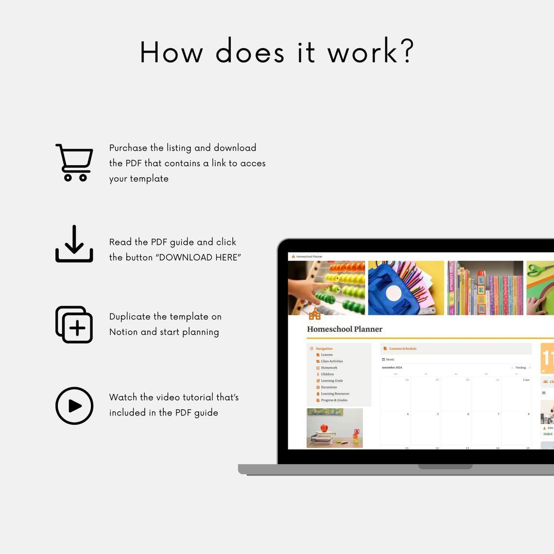 Notion Academic Homeschool Planner, All in One Editable Dashboard ...
